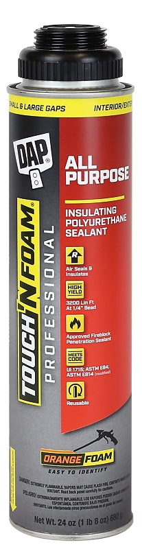 DAP Touch 'n Foam Professional Series 7565002420 All-Purpose Foam Seal ...