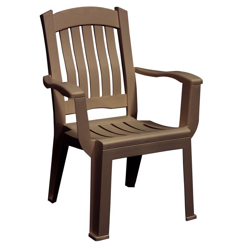 Adams Brentwood Earth Brown Resin Frame High-Back Chair — LIfe and Home