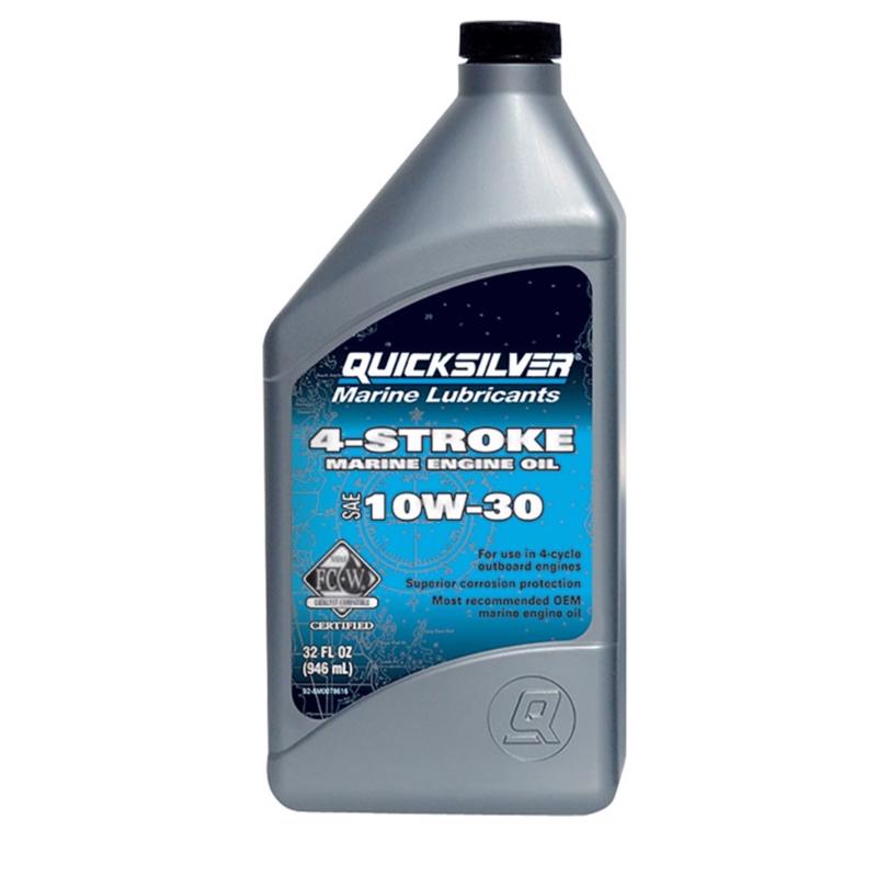 Quicksilver 10W-30 Gasoline Marine 4 Stroke Outboard Oil 32 oz 1 pk ...