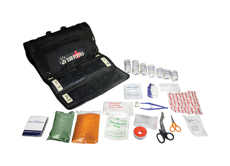 12 Survivors First Aid Roll-Up Kit, 15" x 6" x 5", Medical Supplies ...