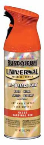 Universal Spray Paint Gloss Cardinal, Red, shop home painting goods at ...