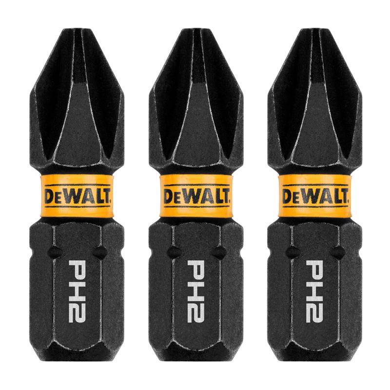 DeWalt DWAF1PH2IR3 FlexTorq Phillips Impact Driver Bit Set, #2 x 1 Inc ...