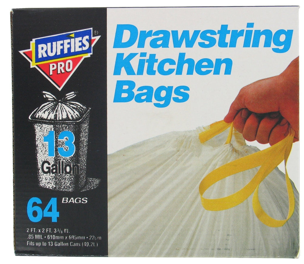 Ruffies 1124888 Pro Tall Kitchen Bags, 64 Bags, 13 Gal. — LIfe and Home
