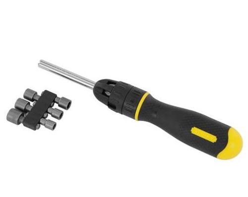 Stanley 68-010 6-In-1 Multi-Bit Ratcheting Screwdriver, 10", 10 Piece ...