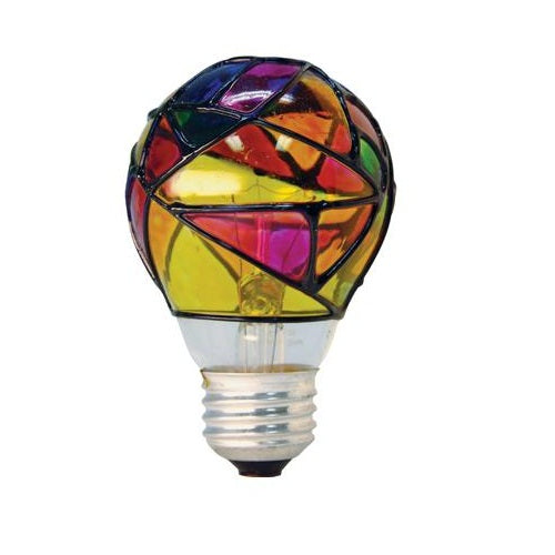 Stained Glass Light Bulb, 25 Watts on sale, lamp replacement parts at ...