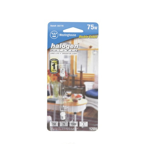Double Ended Halogen Light Bulb, 75 Watts, shop outdoor lighting ...