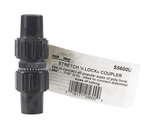 Raindrip S5600UB Drip Watering Stretch-N-Lock Coupler, 1/2" — LIfe and Home