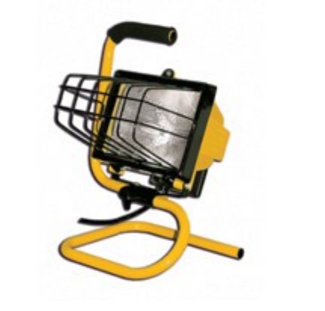 Portable Halogen Worklight, 500 Watts, shop lighting & lamp parts at ...