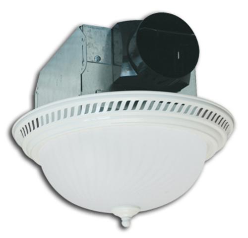 Round Bath Fan with Light, 70 CFM, shop vent supplies & accessories at ...
