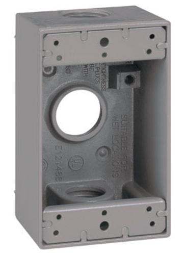 Weatherproof Outlet Box, 1 Gang, shop professional electrical tools at ...