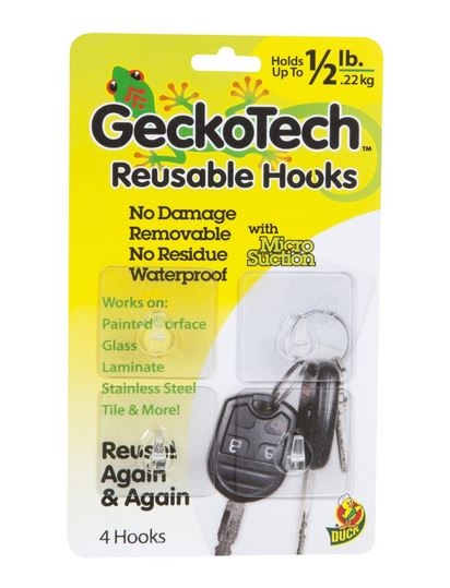 Reusable Hooks with Microsuction Technology, shop small & large storage ...