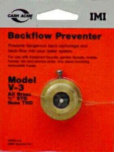 V-3 Hose Bibb Atmospheric Back Flow Preventer Brass 3/4" x 3/4", low ...
