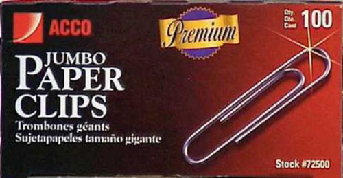 Acco S7071745 Jumbo Paper Clips, low price, best office essentials ...