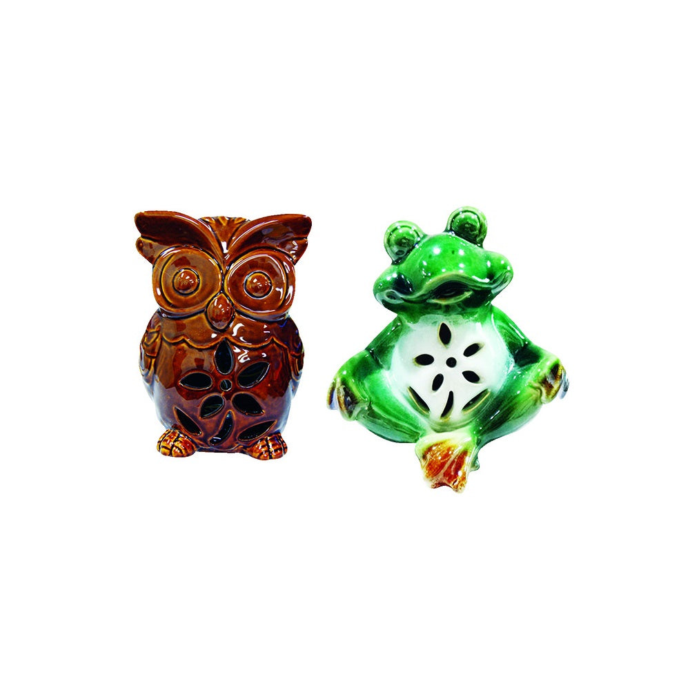 Alpine KLL102ABB Solar Frog & Owl Garden Statue, Assorted Colors — LIfe ...