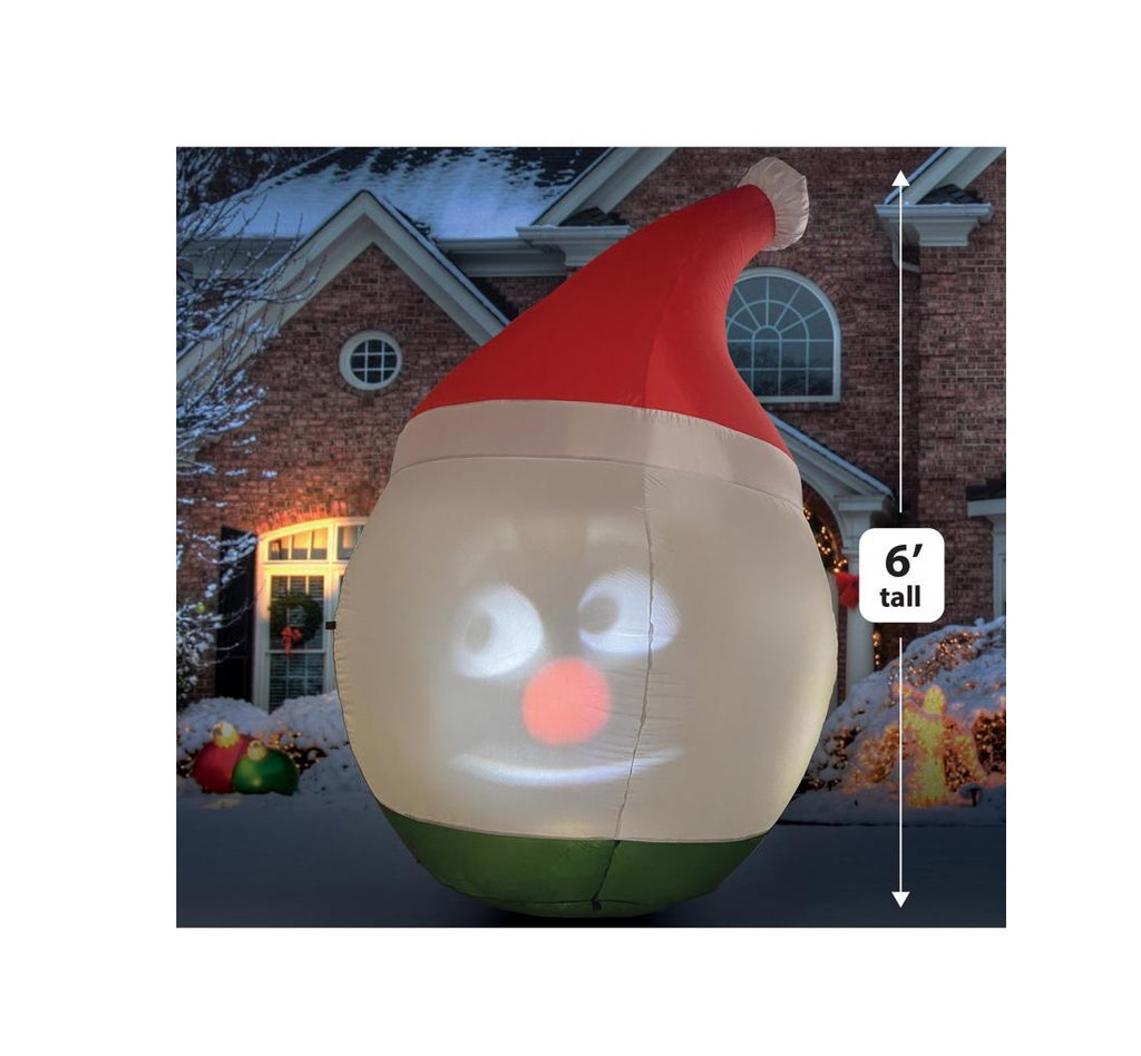 Animat3D MSPSNOWMI Mr. Chill Snowman Inflatable Snowman, 6 Feet — LIfe ...