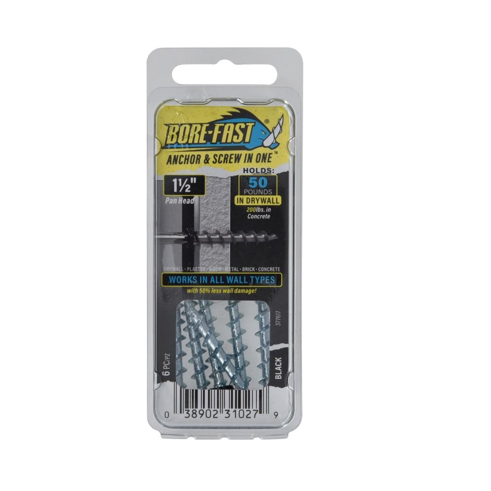 Bore-Fast 377617 Screw and Anchor, Steel — LIfe and Home