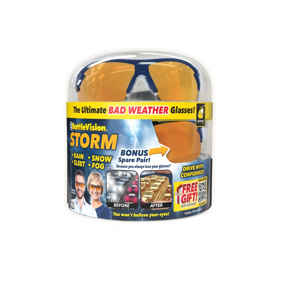 Bulbhead 15411-12 Battle Vision Storm Glasses, Black/Yellow — LIfe and Home