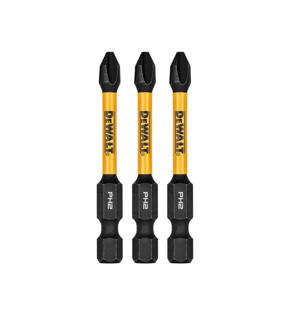 DeWalt DWAF2PH2IR3 FlexTorq Phillips Impact Driver Bit Set, Steel ...
