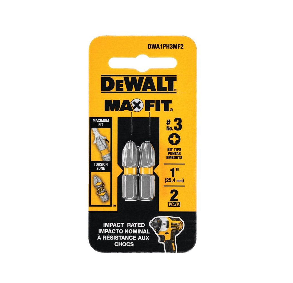 DeWalt DWA1PH3MF2 Max Fit Phillips Screwdriver Bit Set, Steel — LIfe ...