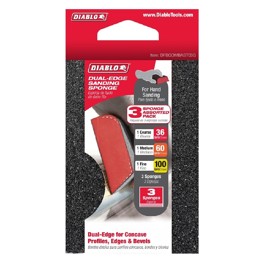 Diablo DFBCOMBAST03G Sanding Sponge Assortment, Ultra-Coarse — LIfe and ...
