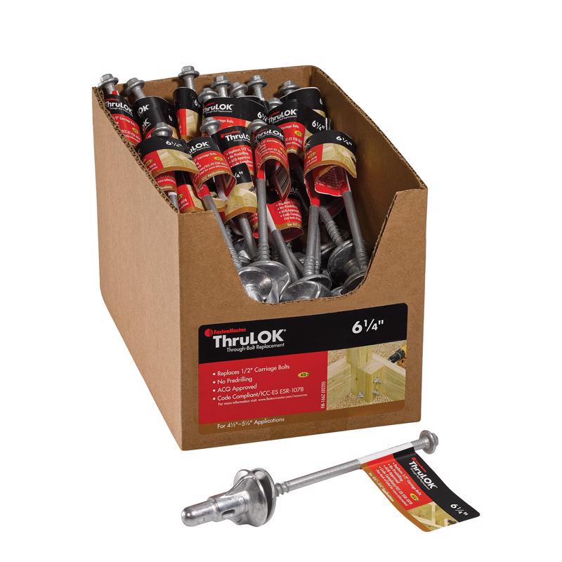 FastenMaster FMTHR614-INDY ThruLOK Lag Screw, 1/2 inches X 6-1/4 inche ...