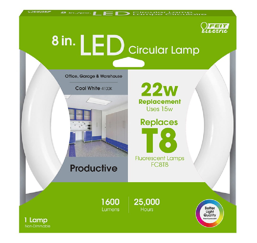 Feit Electric FC8/840/LED Fluorescent Circular LED Bulb, Cool White ...