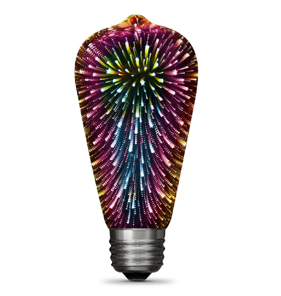 Feit Electric ST19/PRISM/LED Infinity 3D Fireworks Effect LED Bulb, 2 ...