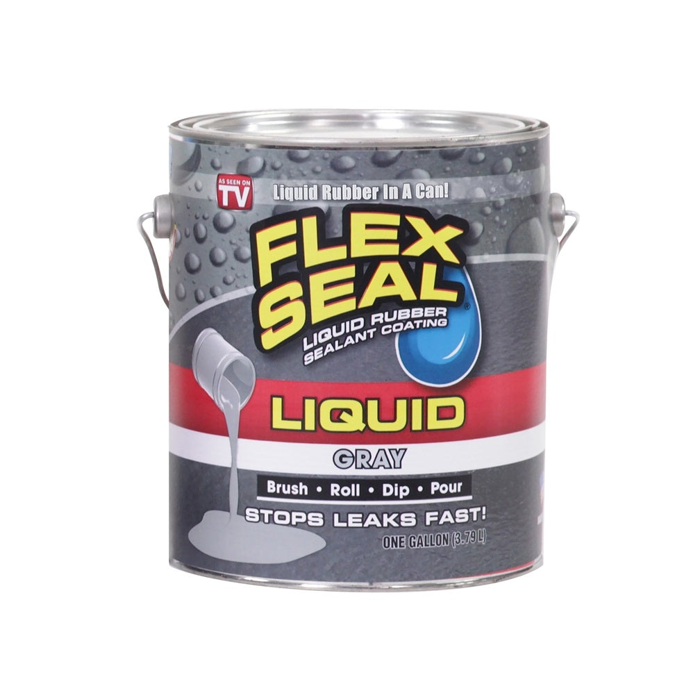 Flex Seal US855GRY01-2 Liquid Rubber Sealant Coating, Grey, 1 Gallon ...