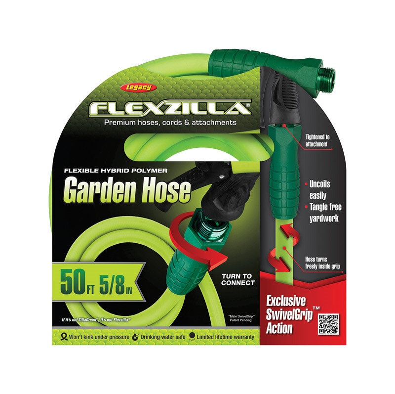 Flexzilla HFZG550YWS Legacy Garden Hose, Green, 5/8" x 50' — Life and Home