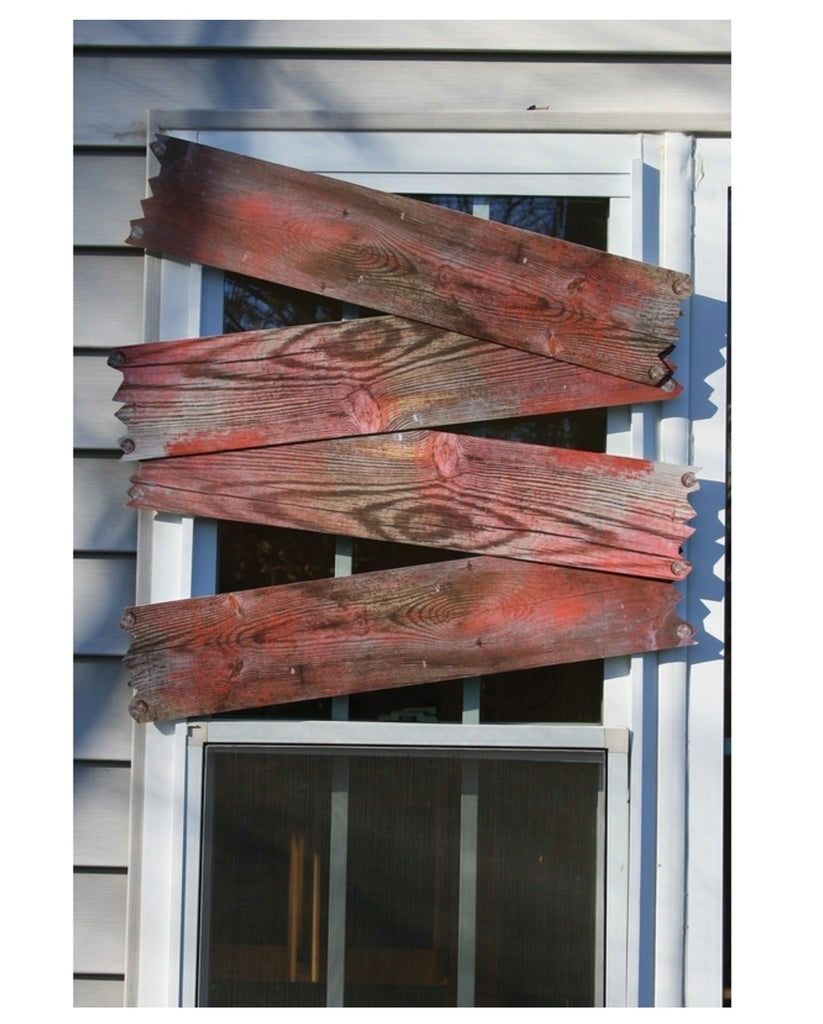 Fun World 91274B Halloween Bloody Haunted Windows Boards, Red — Life ...