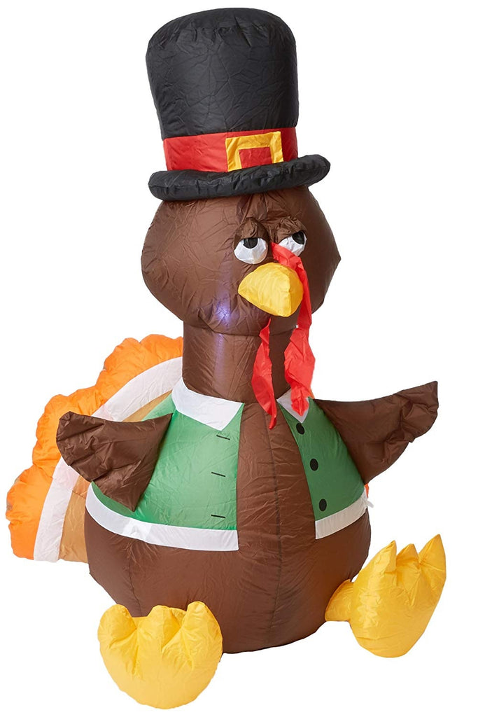 Halloween Inflatable Lighted Turkey Airblown on sale, holiday gift ...