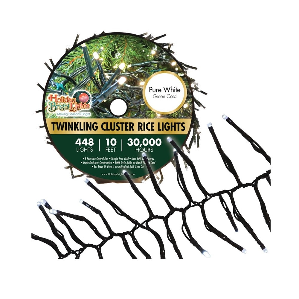 Twinkling Cluster Rice Christmas Light Set, low price, best holiday ...