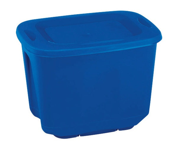 Stackable Blue Storage Tote, Plastic, Blue, low price, best holiday ...