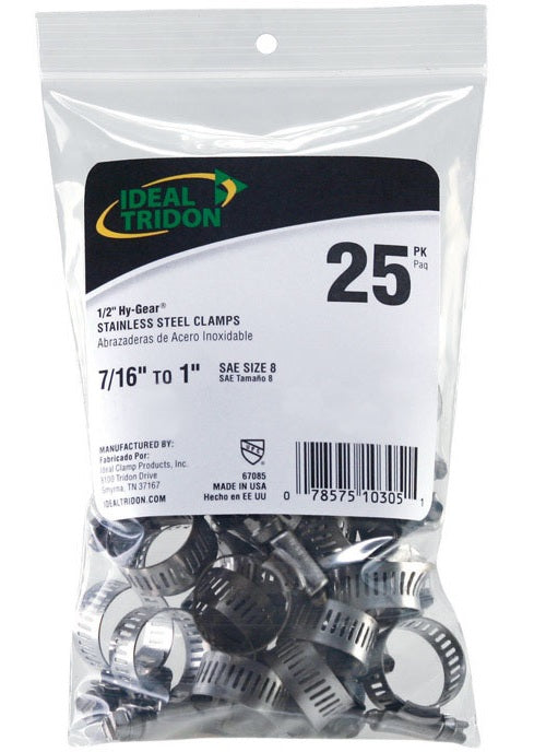Ideal Tridon 64008H 25/BAG Hose Clamps, Stainless Steel, low price ...