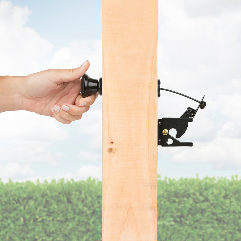 National Hardware N109-070 Automatic Gate Latch Pull, Black, 13.78 in ...