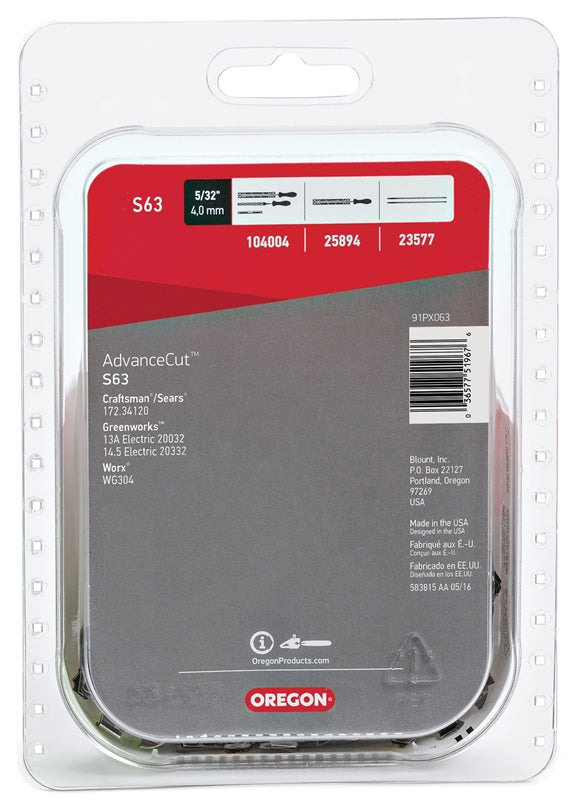 Oregon S63 Chainsaw Chain, 18" — LIfe and Home