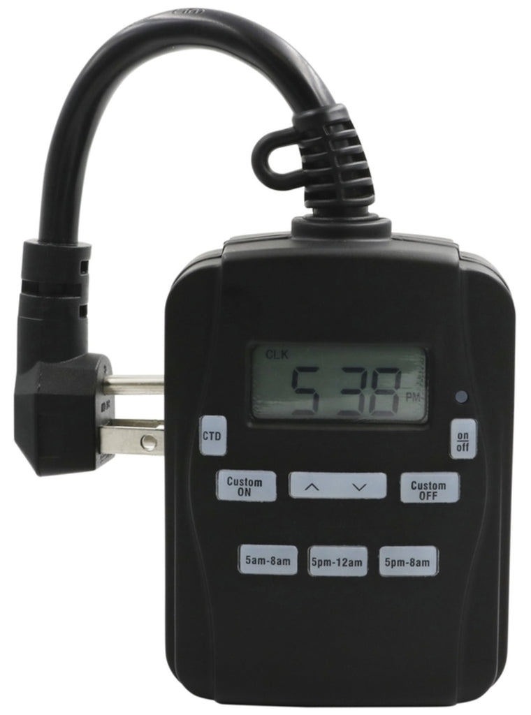 Prime Wire & Cable TNODP23-RC EZ-SET Outdoor Digital Timer, 120 Volts ...