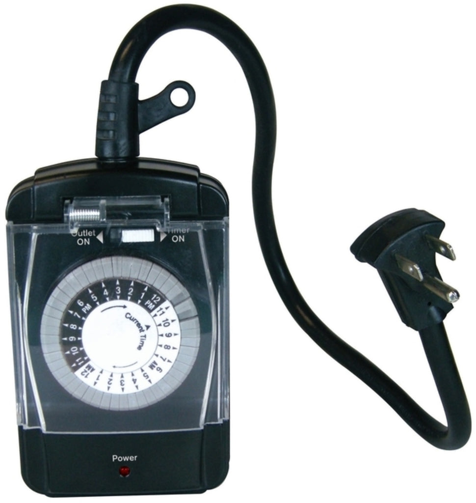 Prime Wire & Cable TNO24111-RC 24 Hour Mechanical Timer, Black — LIfe ...
