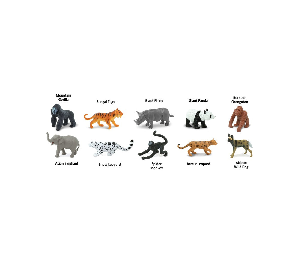 Safari Ltd 100109 Toobs Endangered Land Species Toy, Plastic — Life and ...
