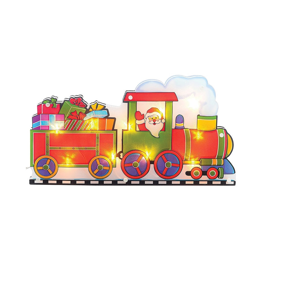Santas Forest 36831 Santa Train Window Decal, PVC — LIfe and Home