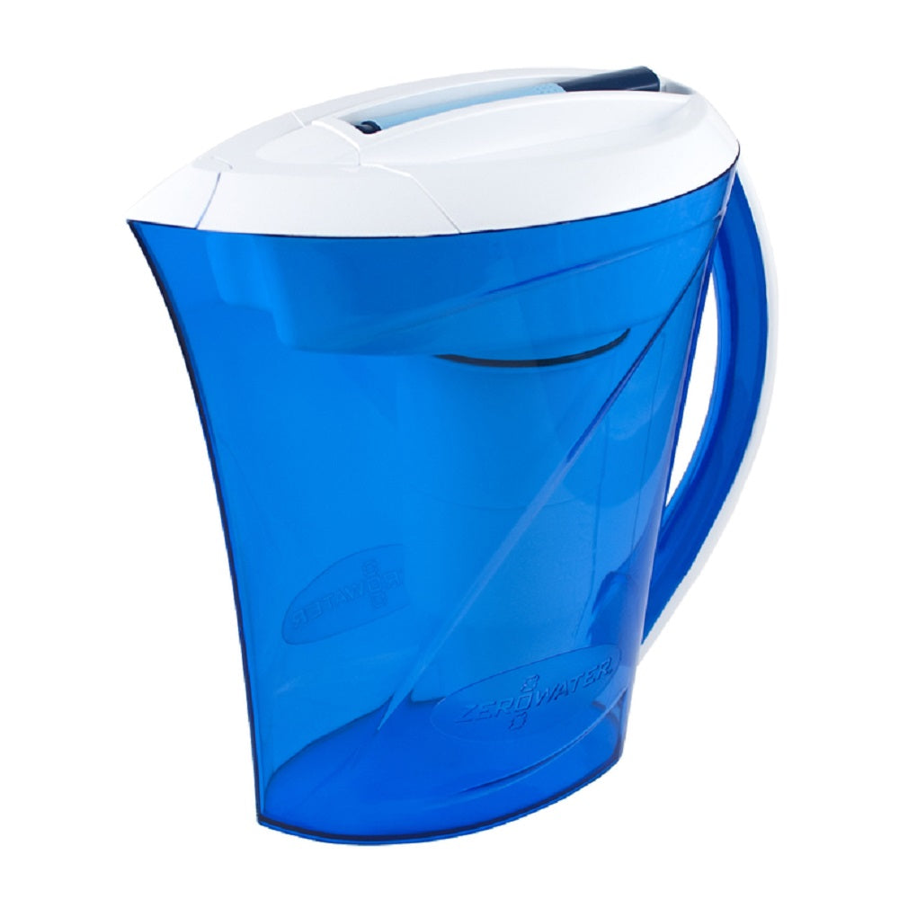 ZeroWater ZD-010 Ready Pour Water Filtration Pitcher, Blue/Clear, 10 C ...