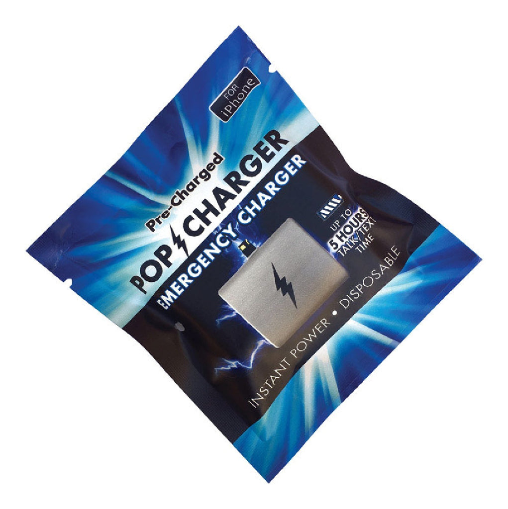 Zorbitz 2462 Pop Charger Disposable Emergency Charger For Iphone, White