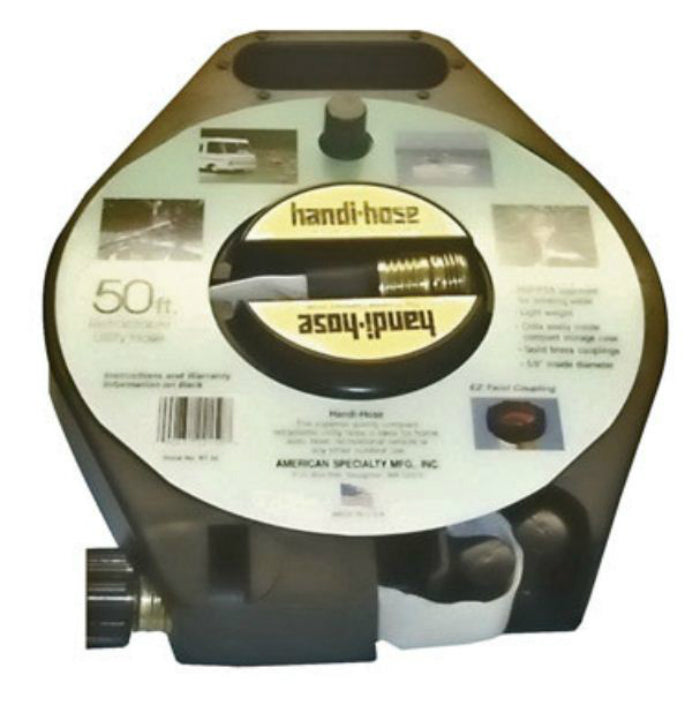 Swan RT-50 Handi Hose Hose And Reel, Polyurethane, White/Green, 5/8" x ...