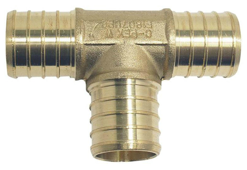 PEX Fitting Crimp Tee, Brass, low price, best plumbing replacement ...