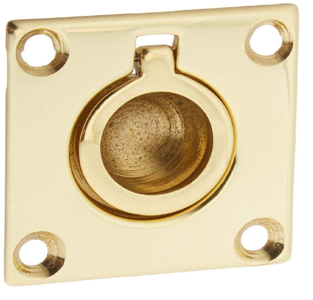 Baldwin 0393030 Flush Ring Pull, Polished Brass, shop construction ...
