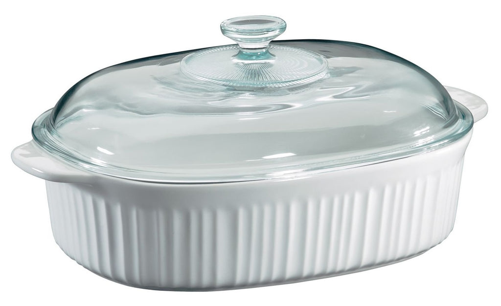 Oblong Dish with Lid, French White on sale, bulk kitchen supplies at ...
