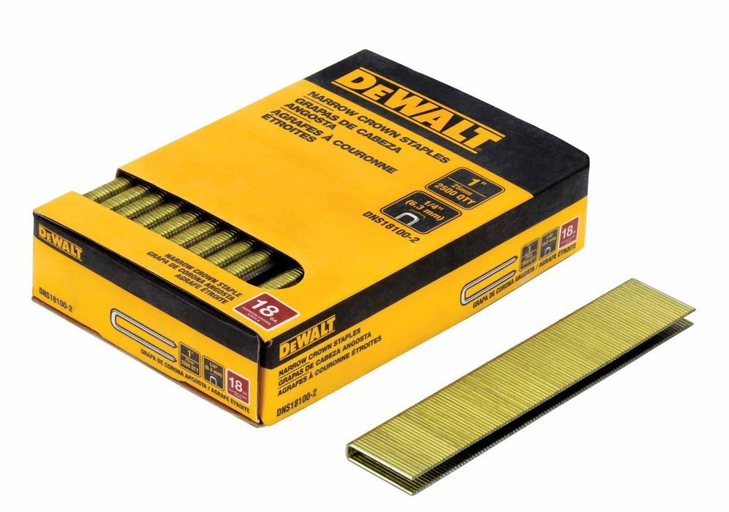 18-Gauge Narrow Crown Finish Staples, low price, best builders hardware ...