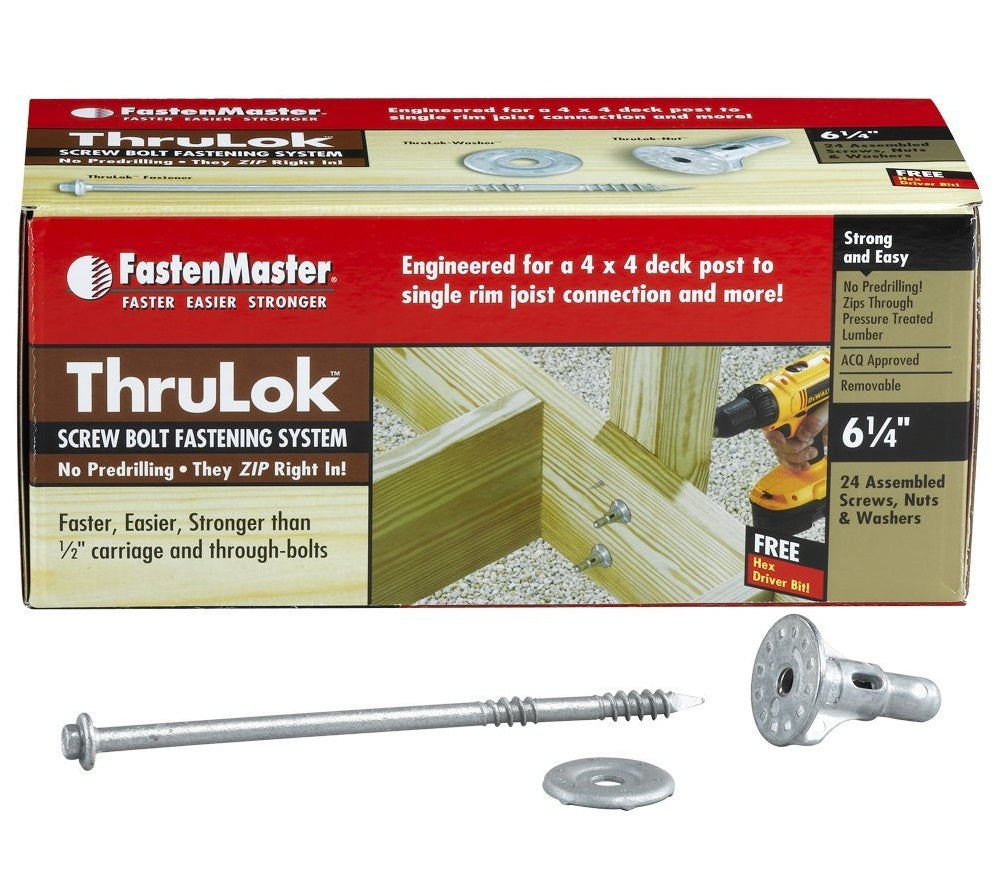 ThruLOK Screw Bolt Fastening System, 6-1/4", shop builders hardware ...