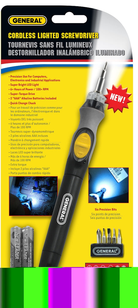 General Tools 502 Led Lighted Precision Screwdriver, Cordless — LIfe ...