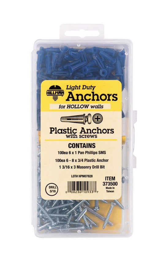 Hillman Plastic Anchor Kit, low price, best hardware repair tools store ...